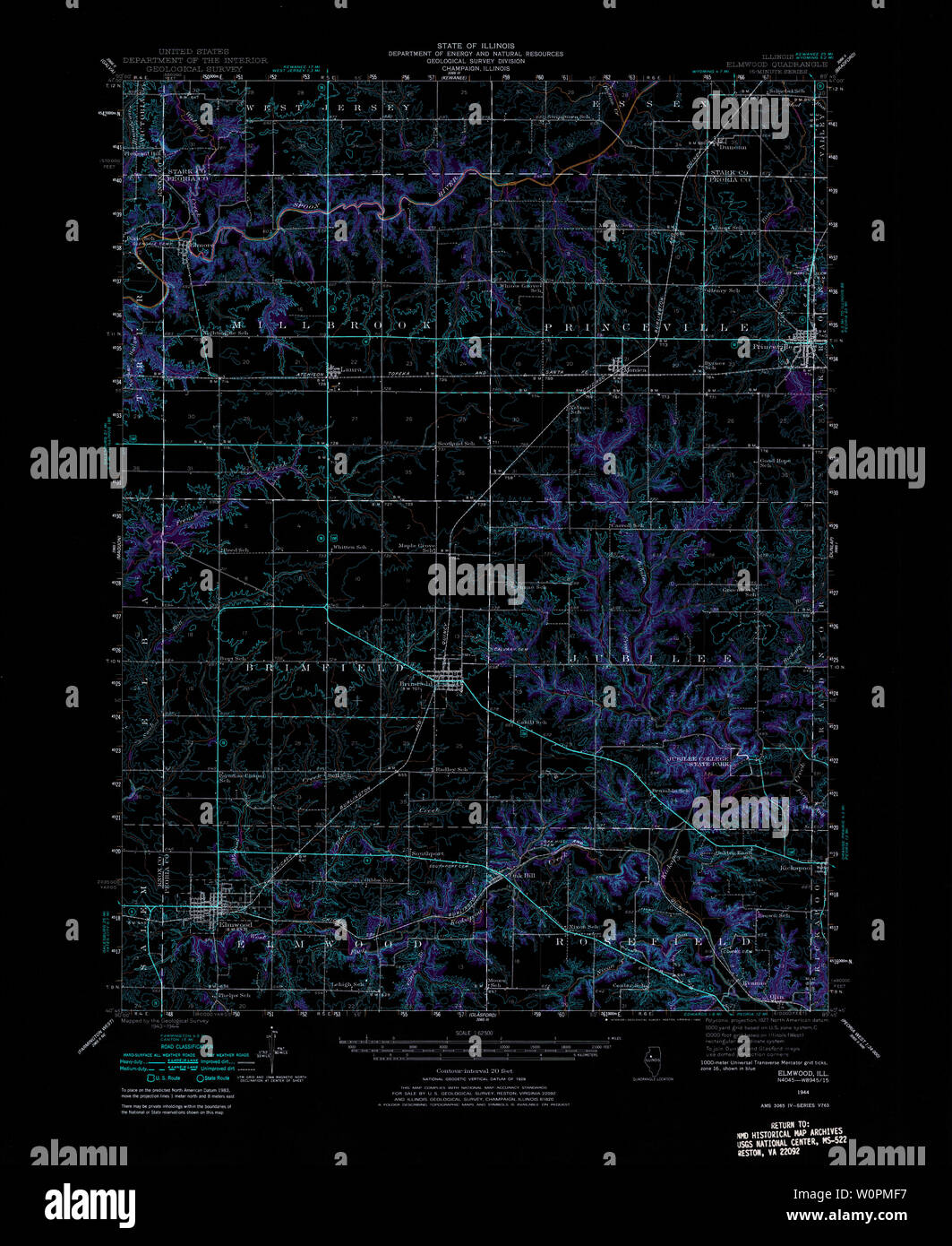 Map of elmwood hi-res stock photography and images - Alamy