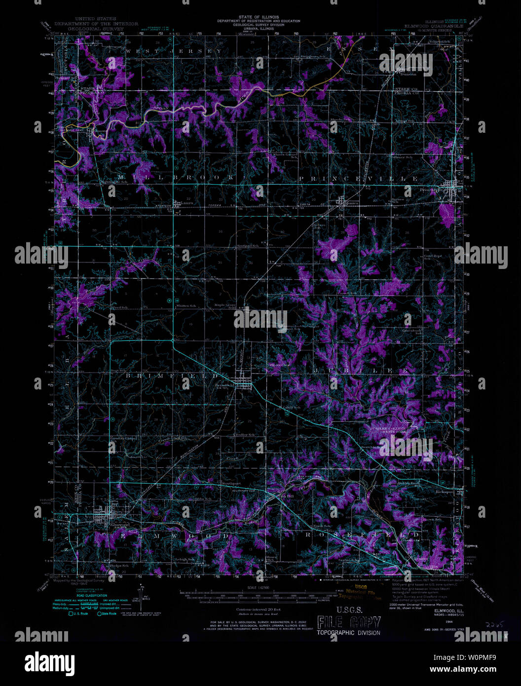 Elmwood map hi-res stock photography and images - Alamy
