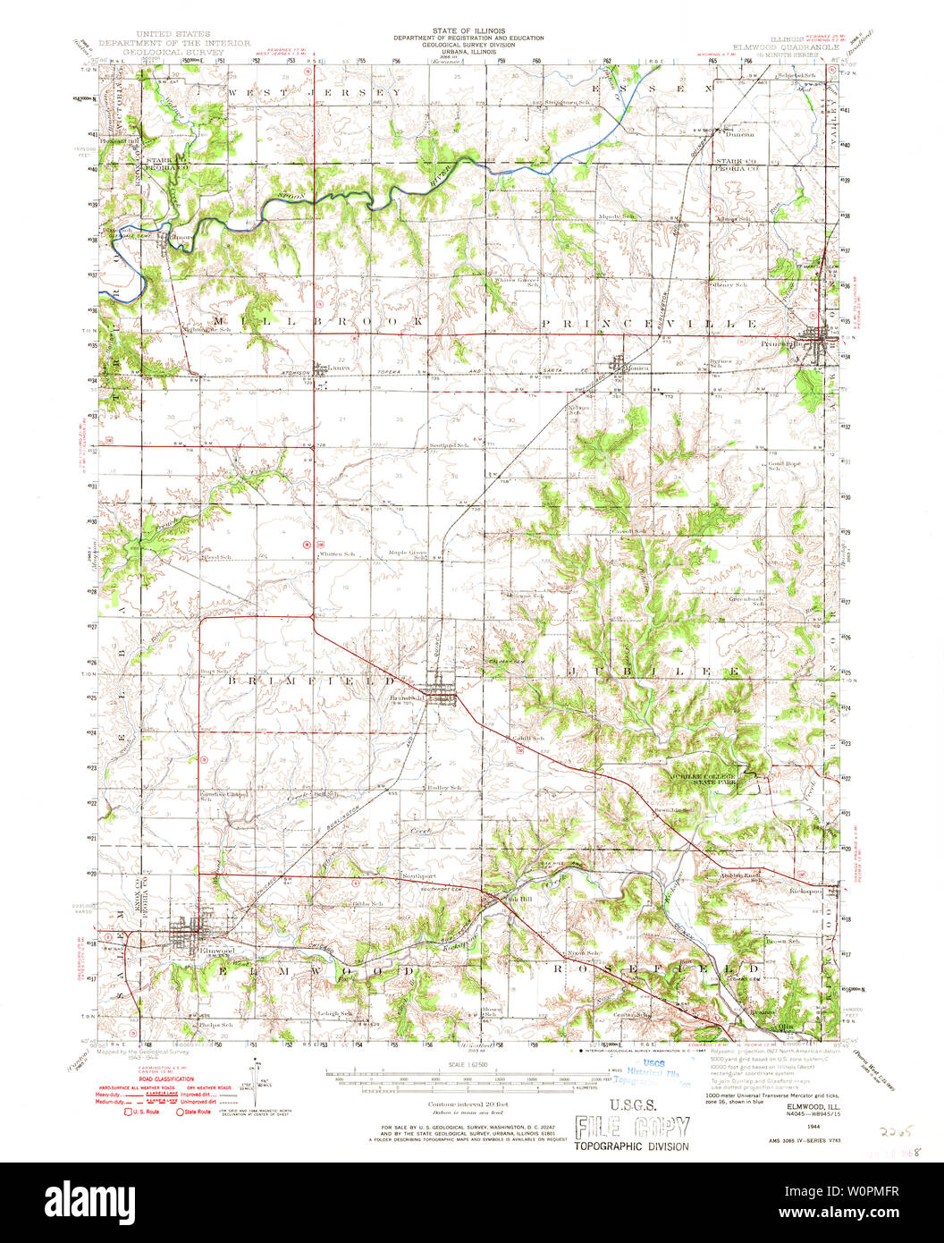 Map of elmwood hi-res stock photography and images - Alamy
