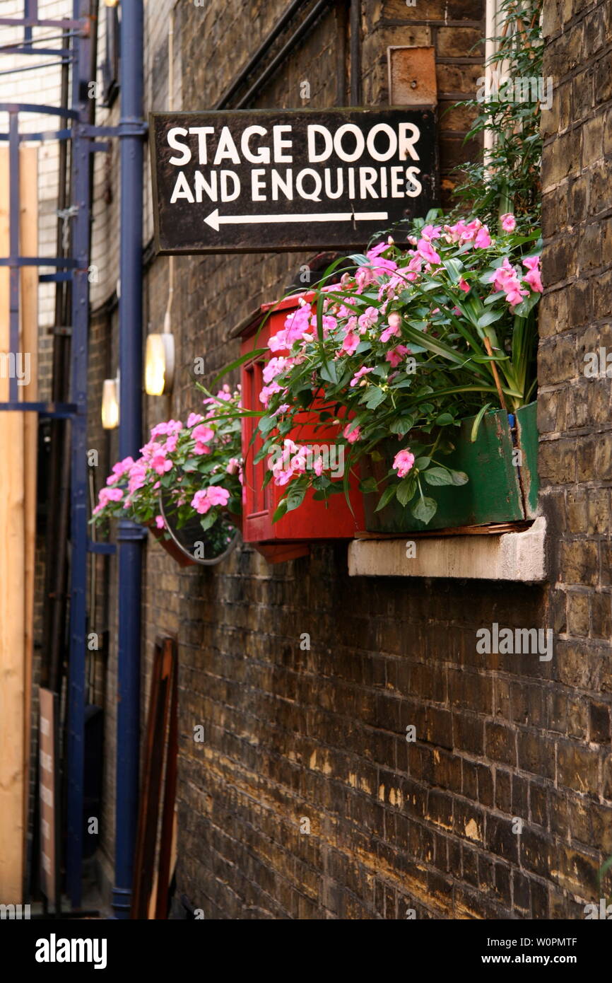 west end stage doors Stock Photo - Alamy