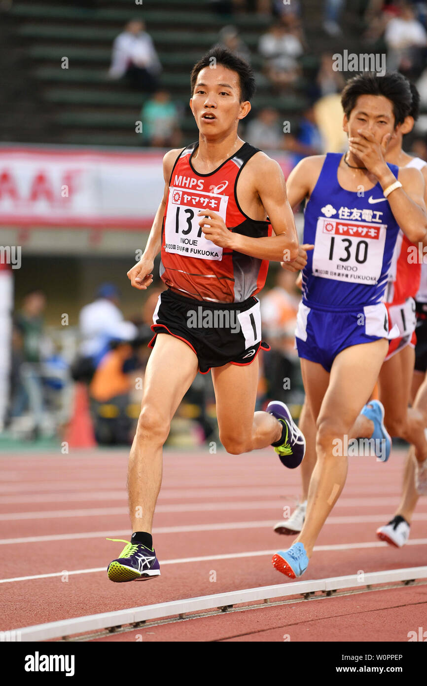 Hakatanomori Athletic Stadium, Fukuoka, Japan. 27th June, 2019. Hiroto ...