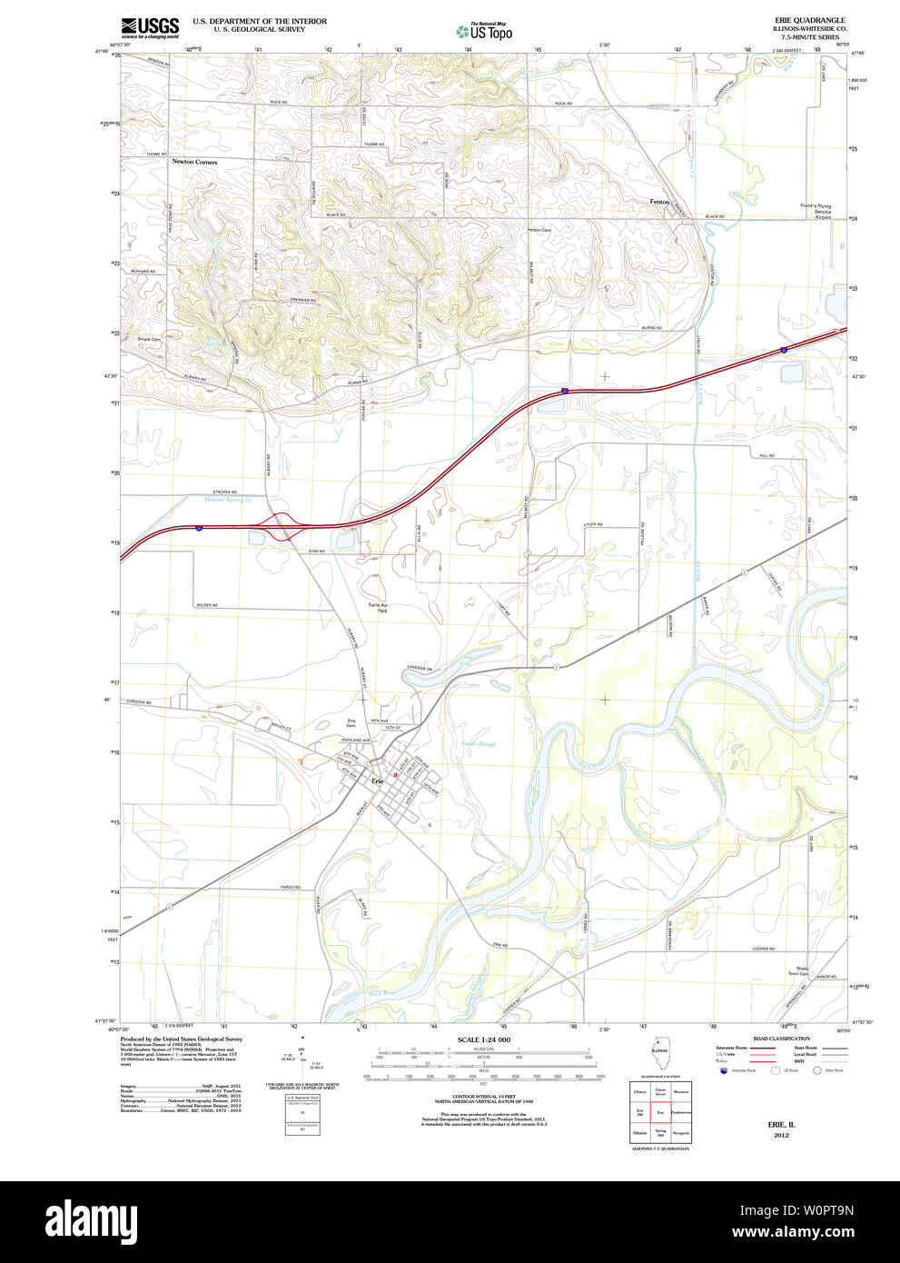 Map of erie Cut Out Stock Images & Pictures - Alamy