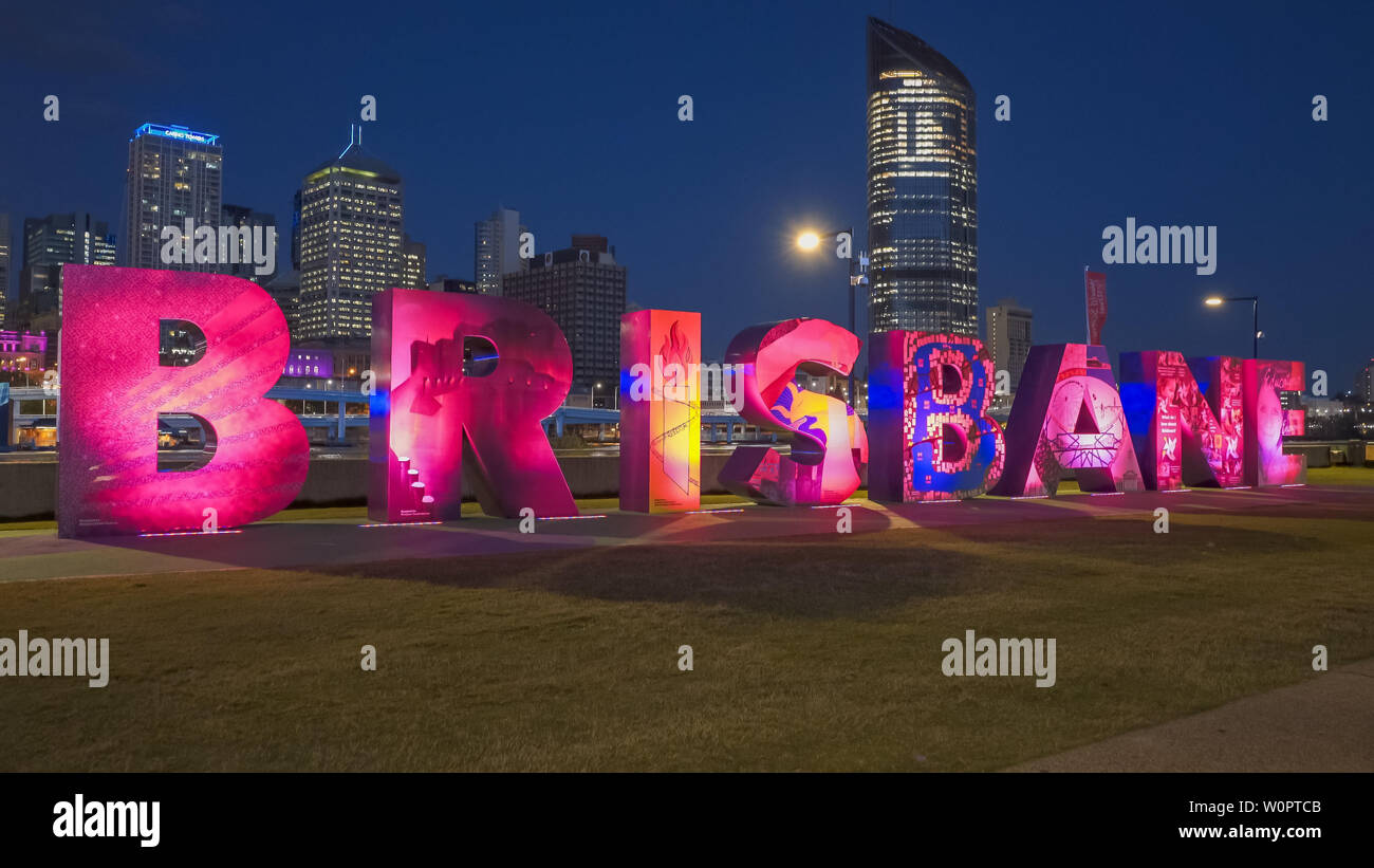 BRISBANE, AUSTRALIA-MARCH, 7, 2017: side on view of the G20 brisbane ...