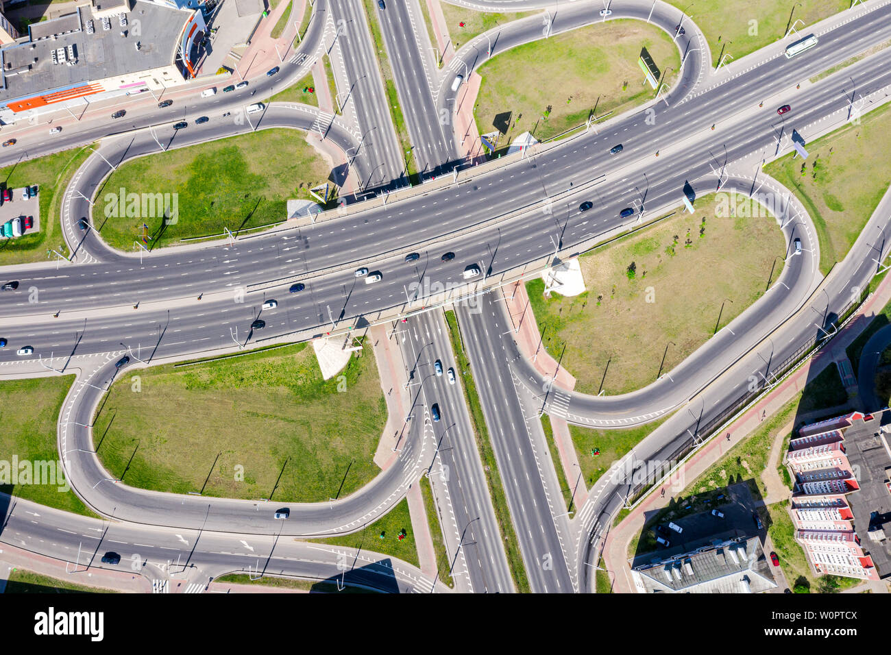Circular junction highway road hi-res stock photography and images - Alamy