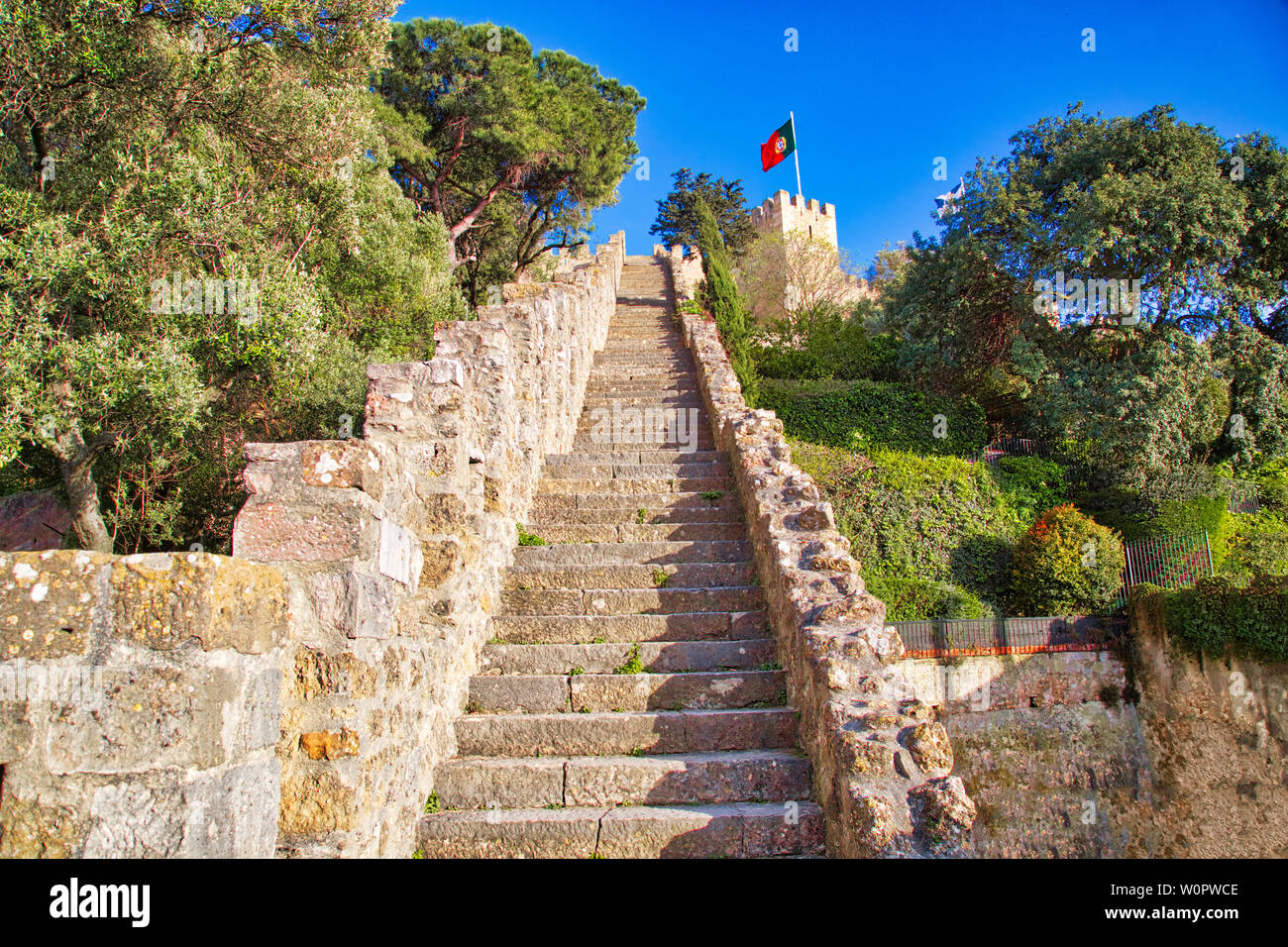 Lisbon, Scenic Saint George Castle Stock Photo - Alamy