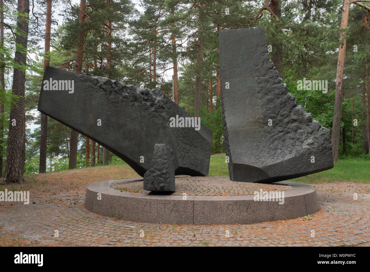 Monument of the poet Lauri Viita on Pispala ridge in Tampere Finland ...