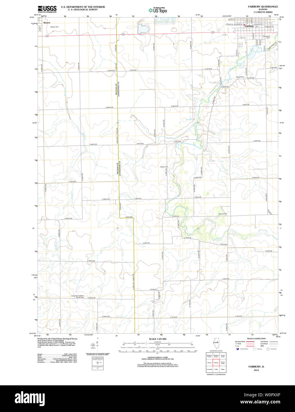 Fairbury map Cut Out Stock Images & Pictures - Alamy