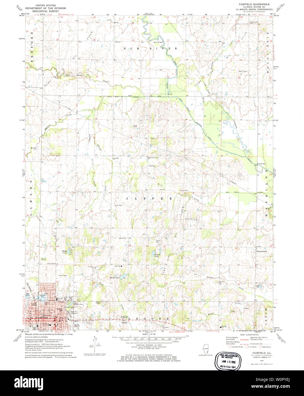 Fairfield illinois map hi-res stock photography and images - Alamy