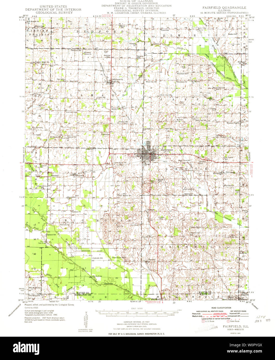 Fairfield illinois map hi-res stock photography and images - Alamy