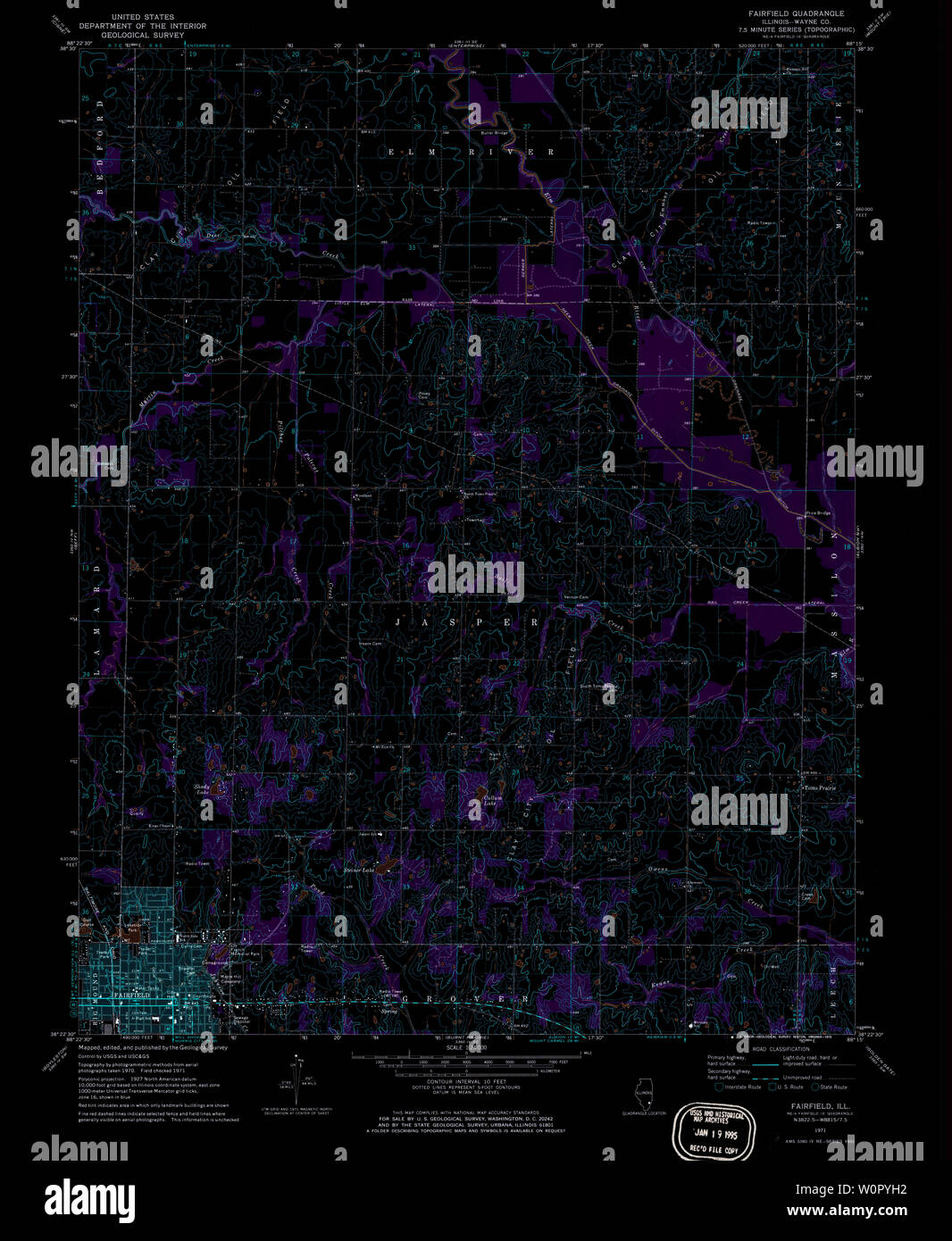 Fairfield illinois map hi-res stock photography and images - Alamy