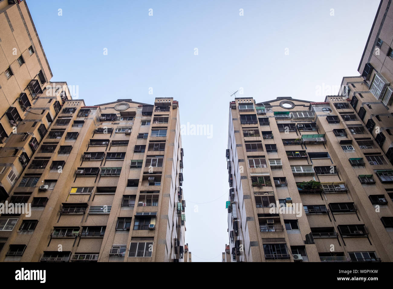 Taichung, Taiwan- 29 Feb 2019: Landscape of Taichung City at night ...