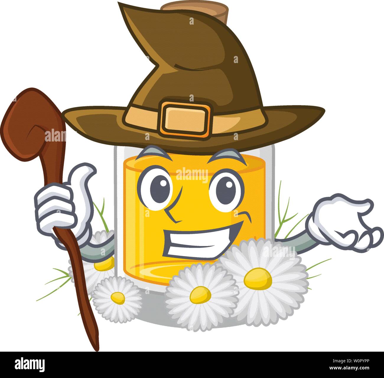 Witch chamomile oil above character makeup table Stock Vector Image ...