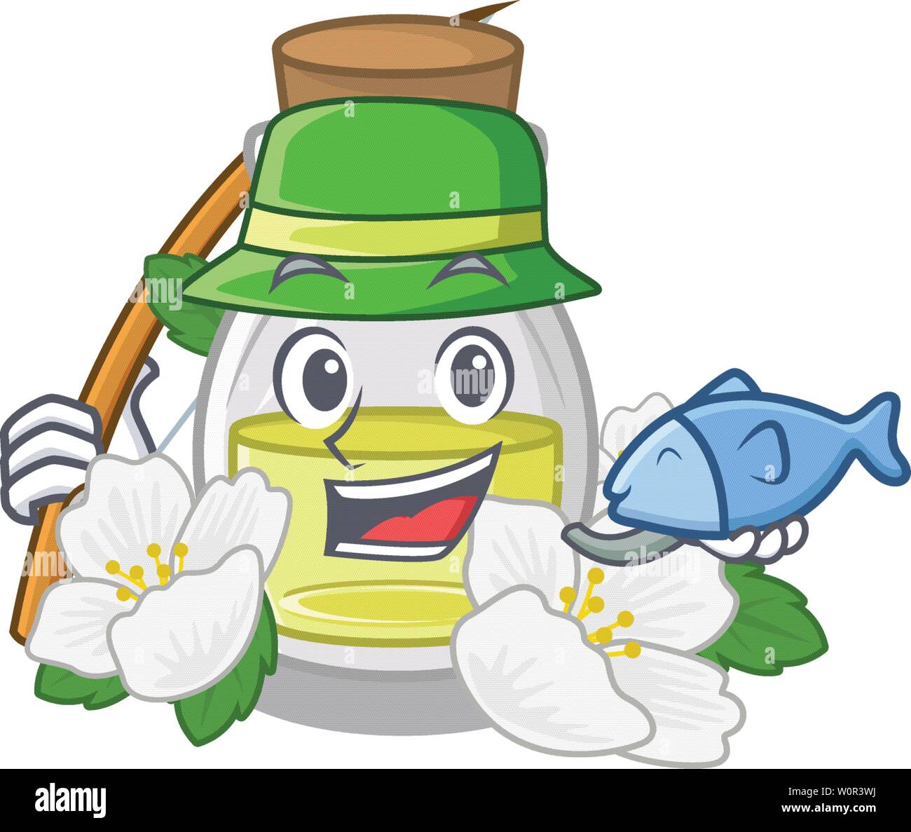 Fishing jasmine oil in the cartoon shape Stock Vector Image & Art - Alamy
