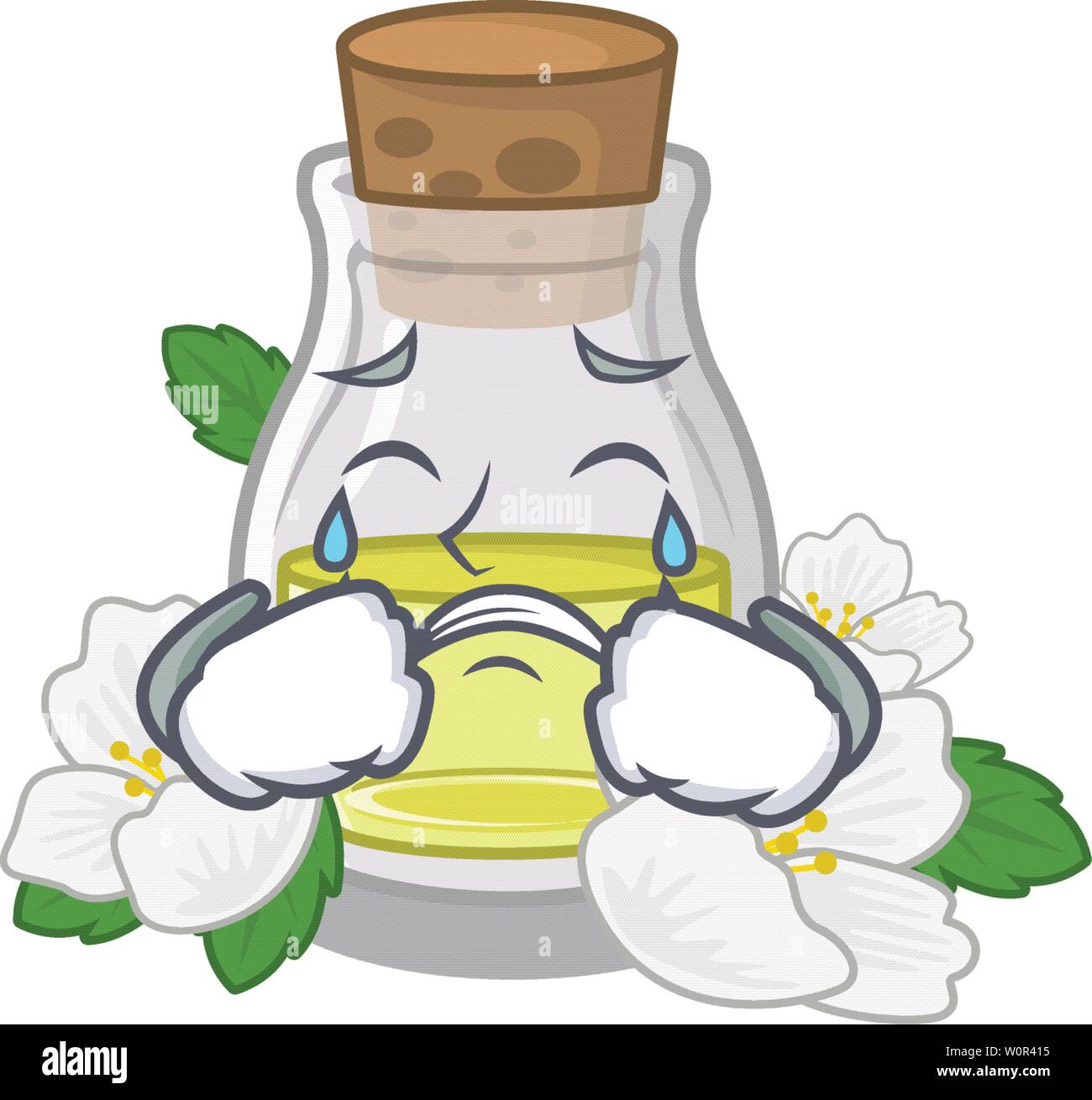 Crying jasmine oil in the cartoon shape Stock Vector Image & Art - Alamy