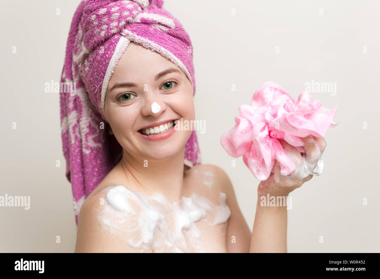 Woman lather hi-res stock photography and images - Alamy