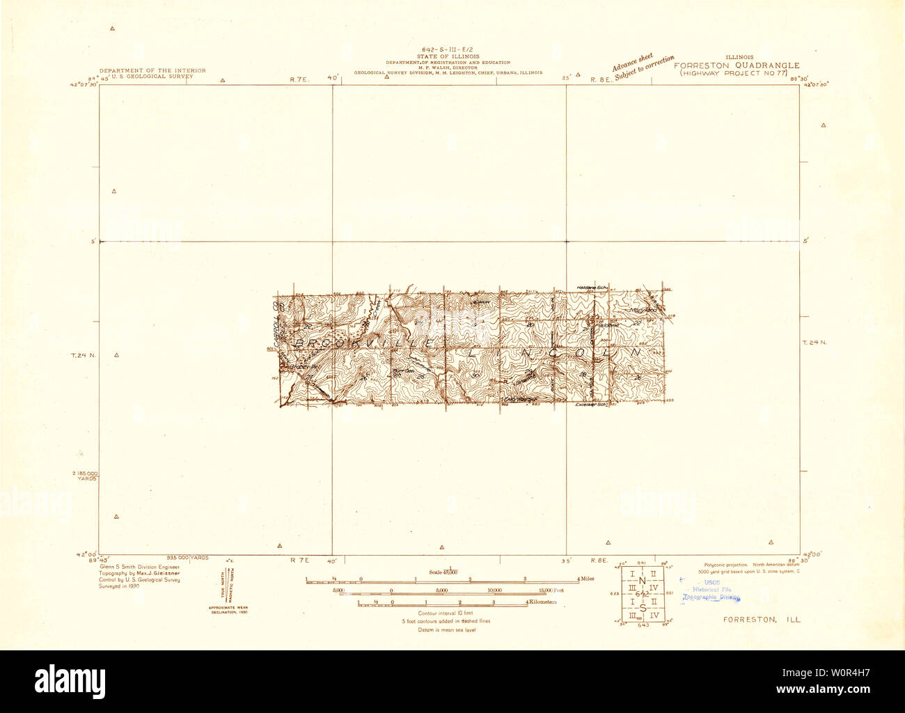 Forreston illinois map hi-res stock photography and images - Alamy