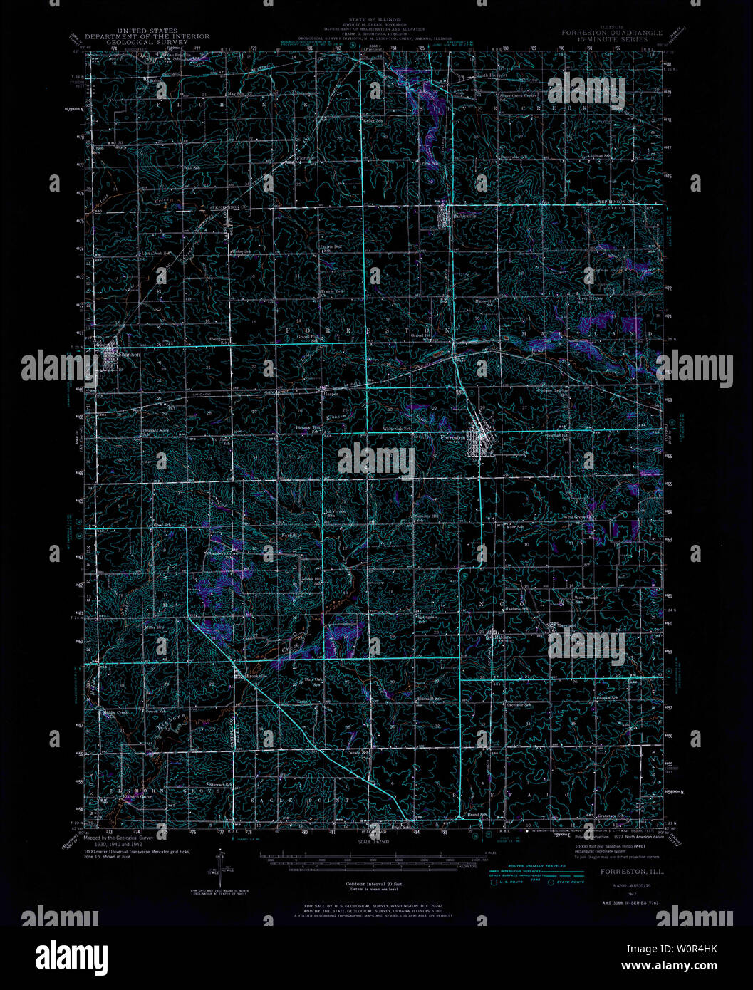 Map of forreston hi-res stock photography and images - Alamy