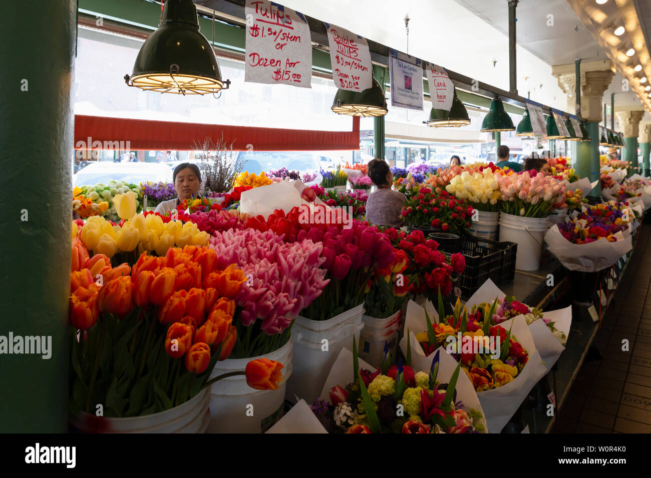 United States of America, USA, Seattle, Washington, Pike Place, May ...
