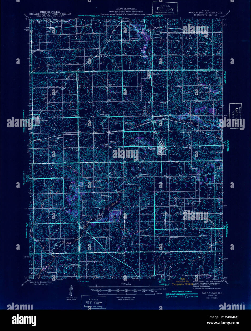 Forreston illinois map hi-res stock photography and images - Alamy