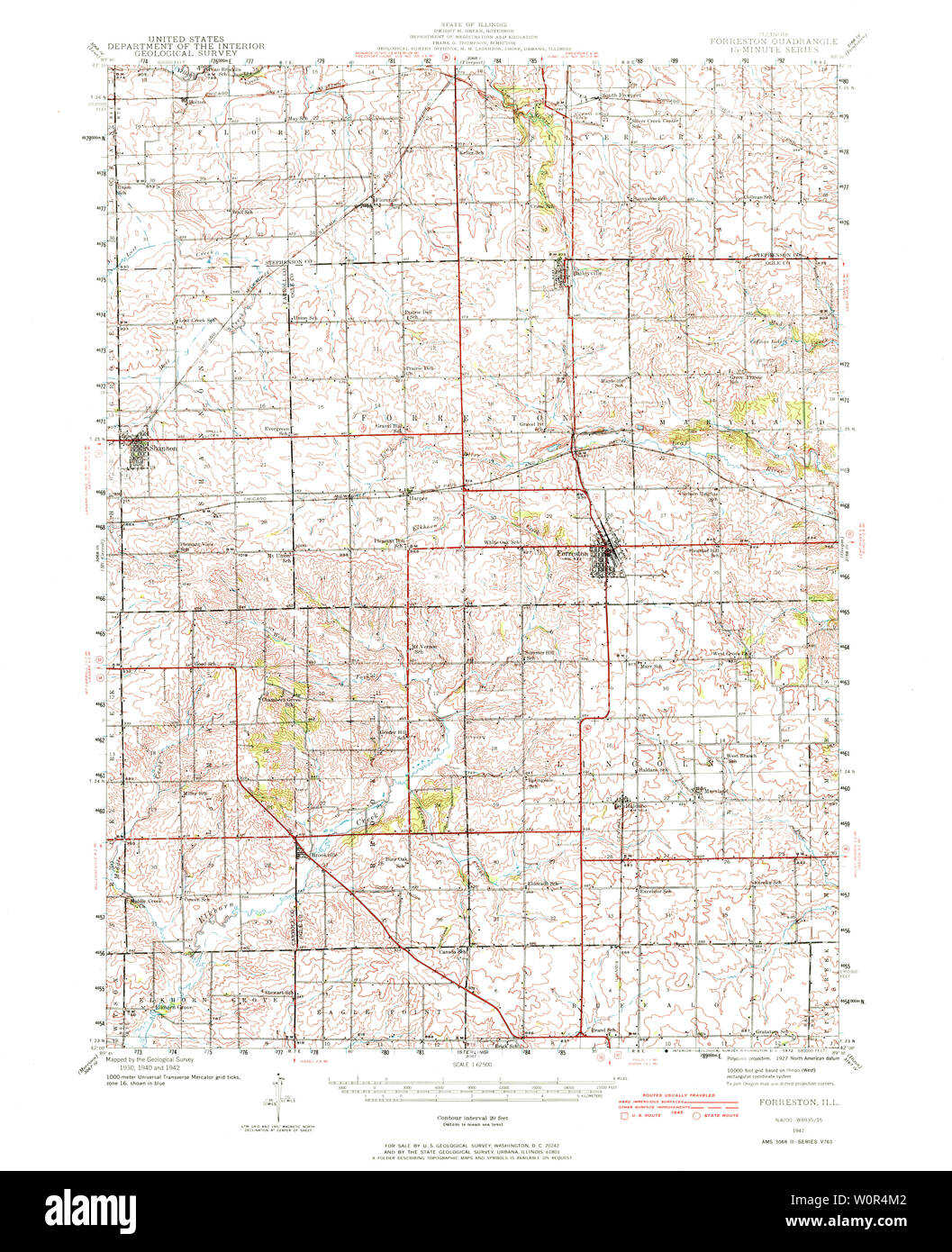 Map of forreston hi-res stock photography and images - Alamy