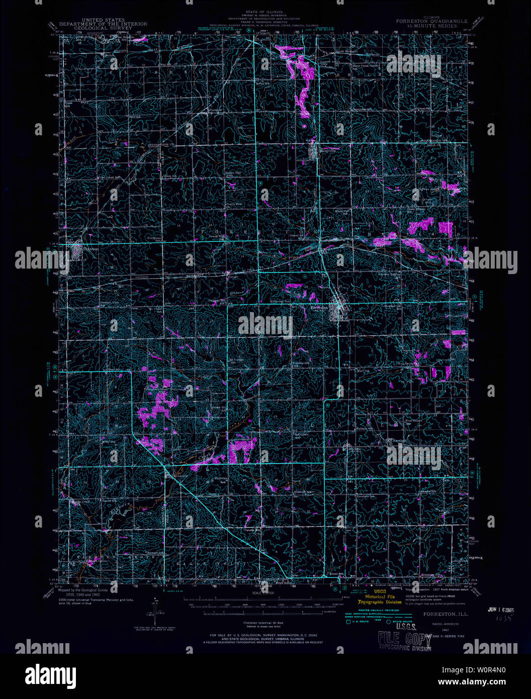 Map of forreston hi-res stock photography and images - Alamy