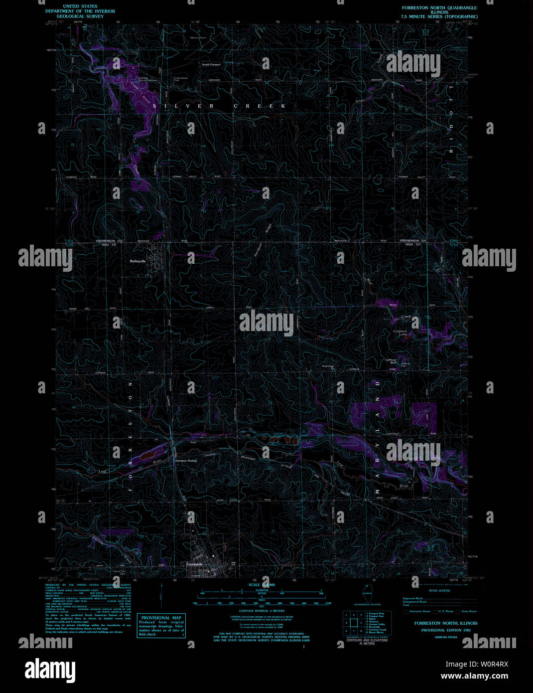 Forreston illinois map hi-res stock photography and images - Alamy