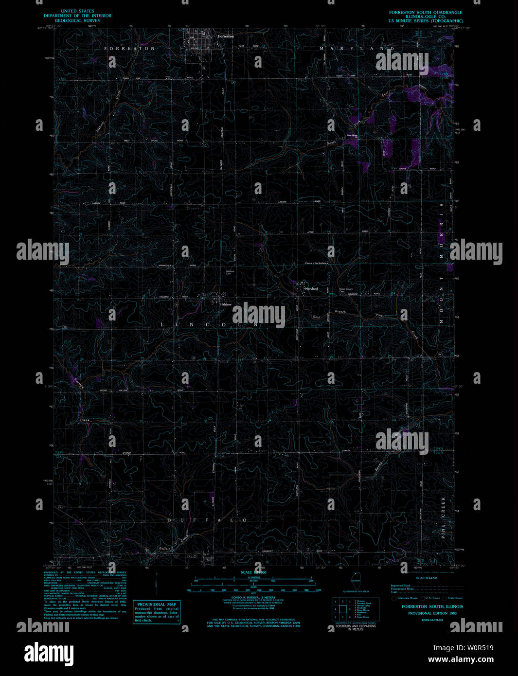 Forreston illinois map hi-res stock photography and images - Alamy