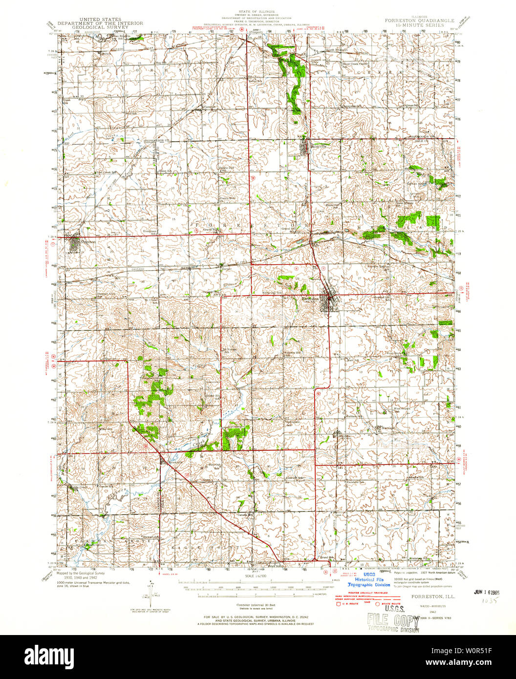 Forreston illinois map hi-res stock photography and images - Alamy