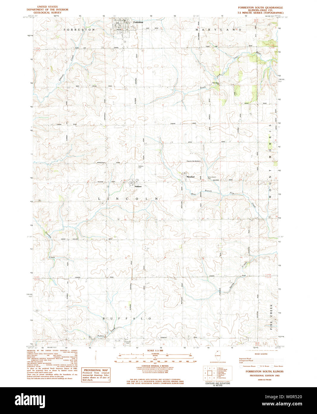 Forreston illinois map hi-res stock photography and images - Alamy