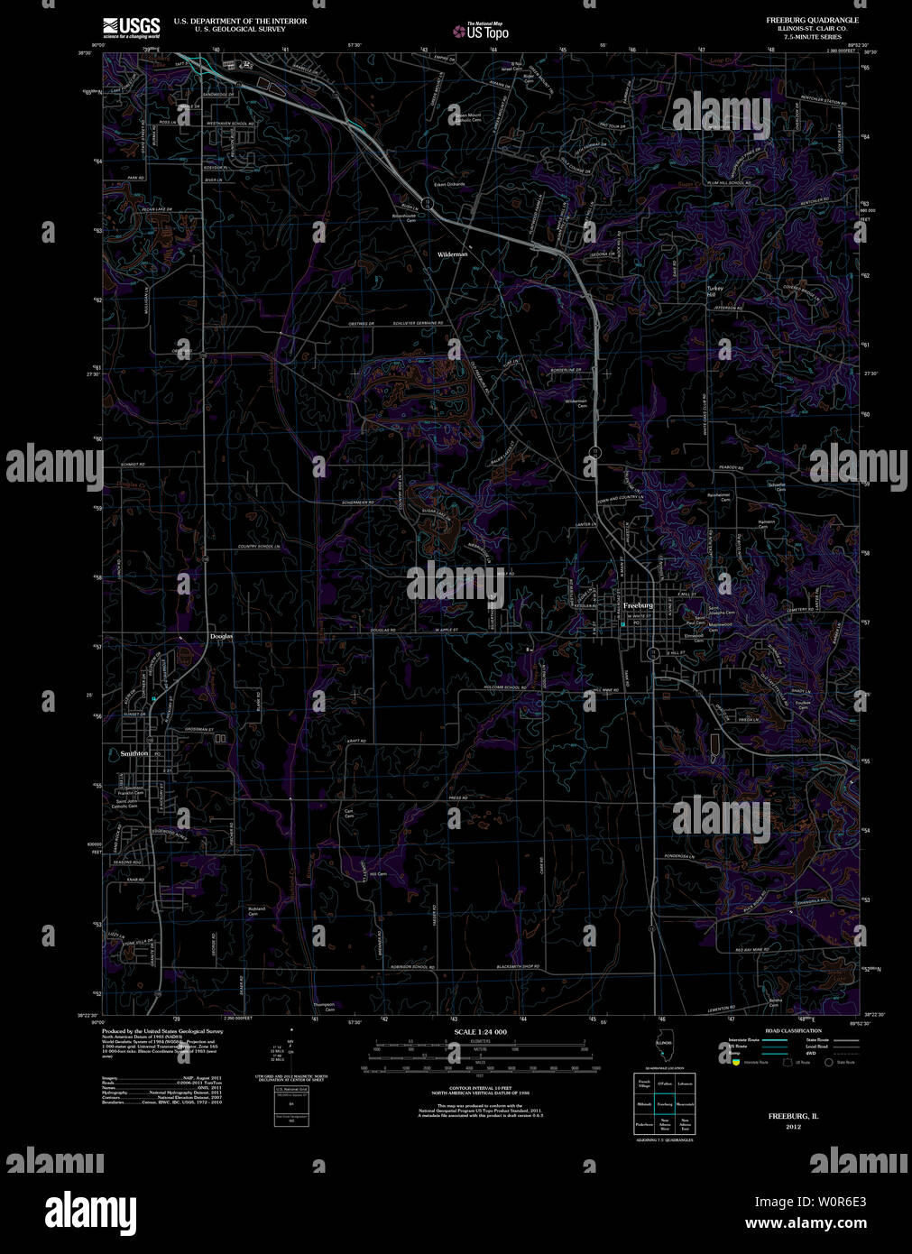 Map of freeburg hi-res stock photography and images - Alamy