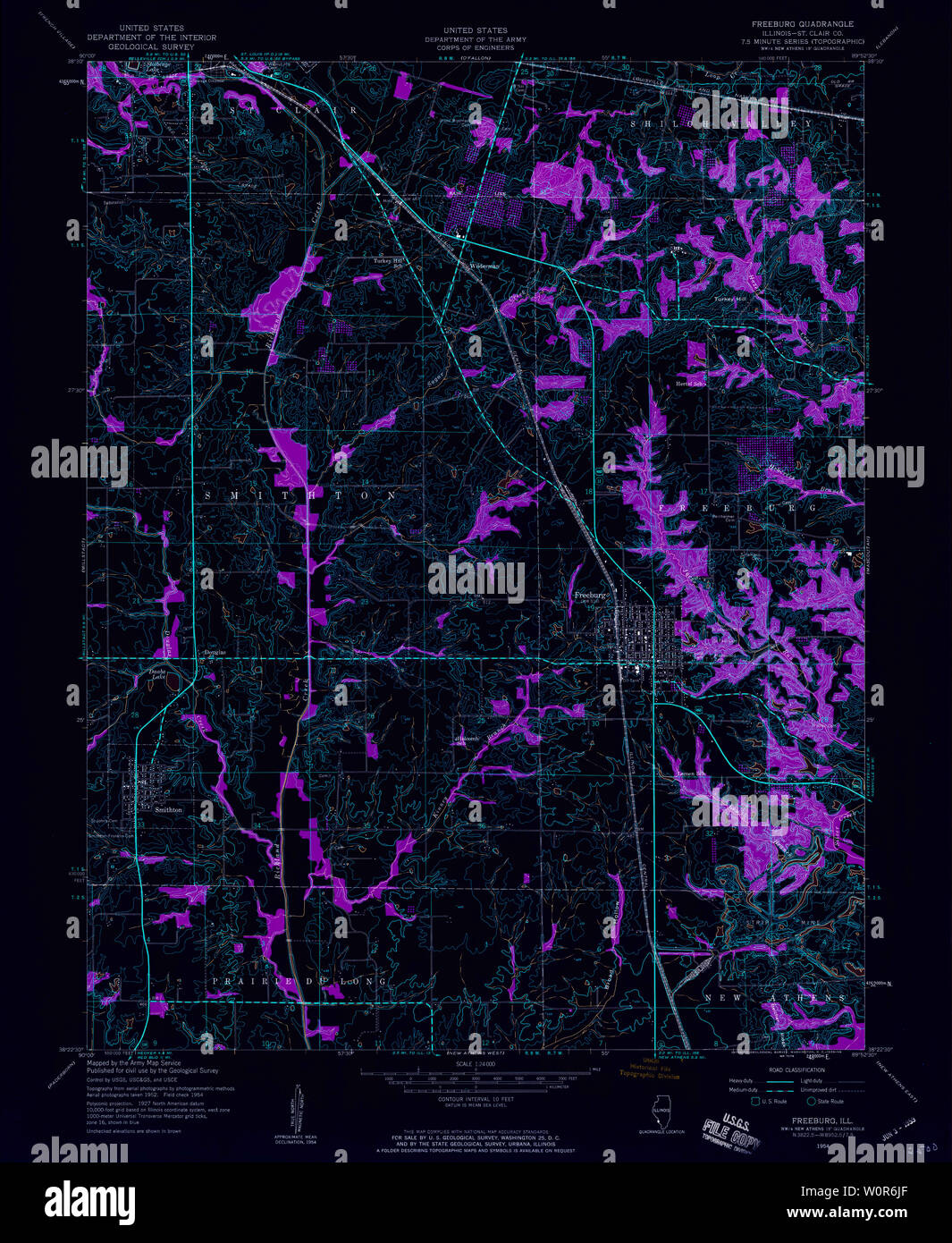 Freeburg map hi-res stock photography and images - Alamy