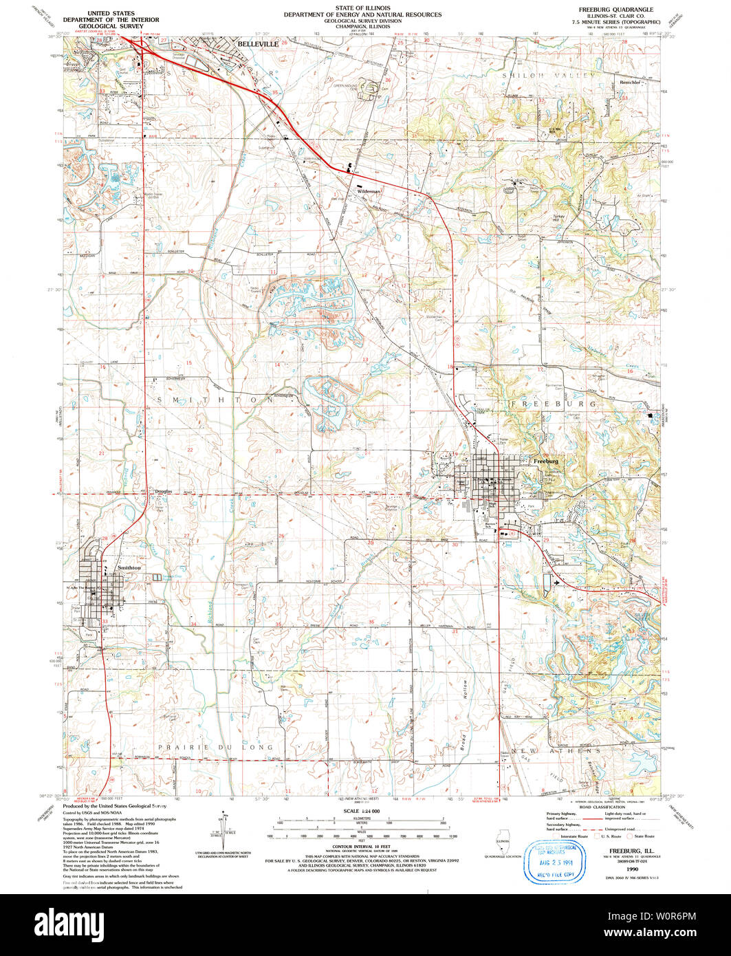 Freeburg map Cut Out Stock Images & Pictures - Alamy