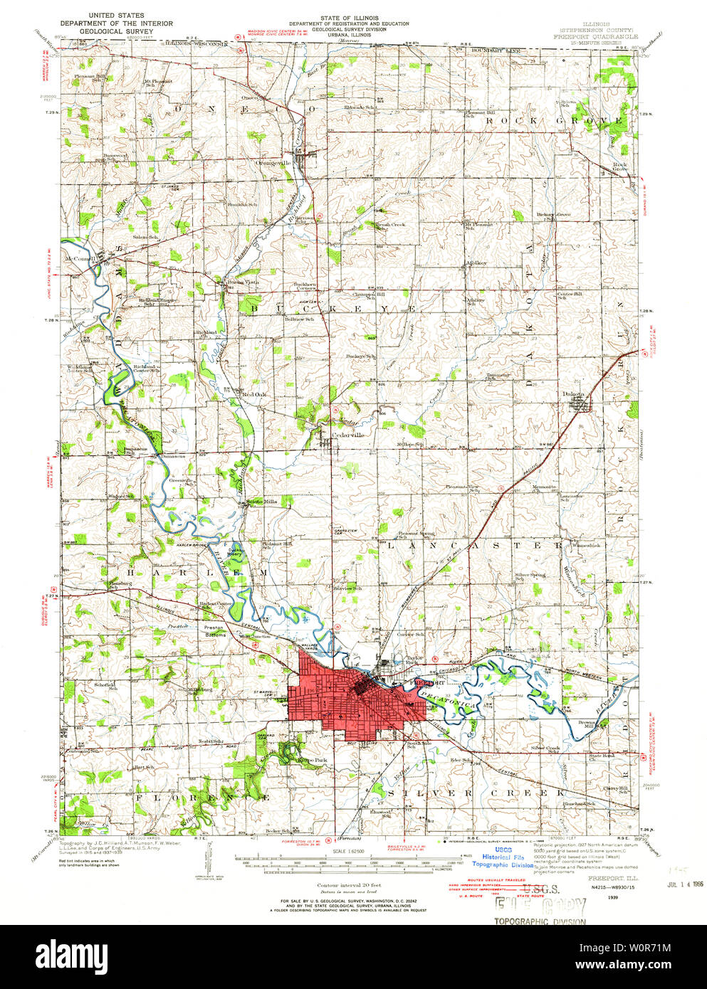 Freeport illinois map hi-res stock photography and images - Alamy