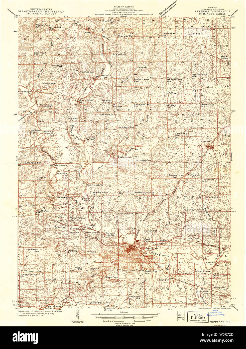 Freeport illinois map hi-res stock photography and images - Alamy