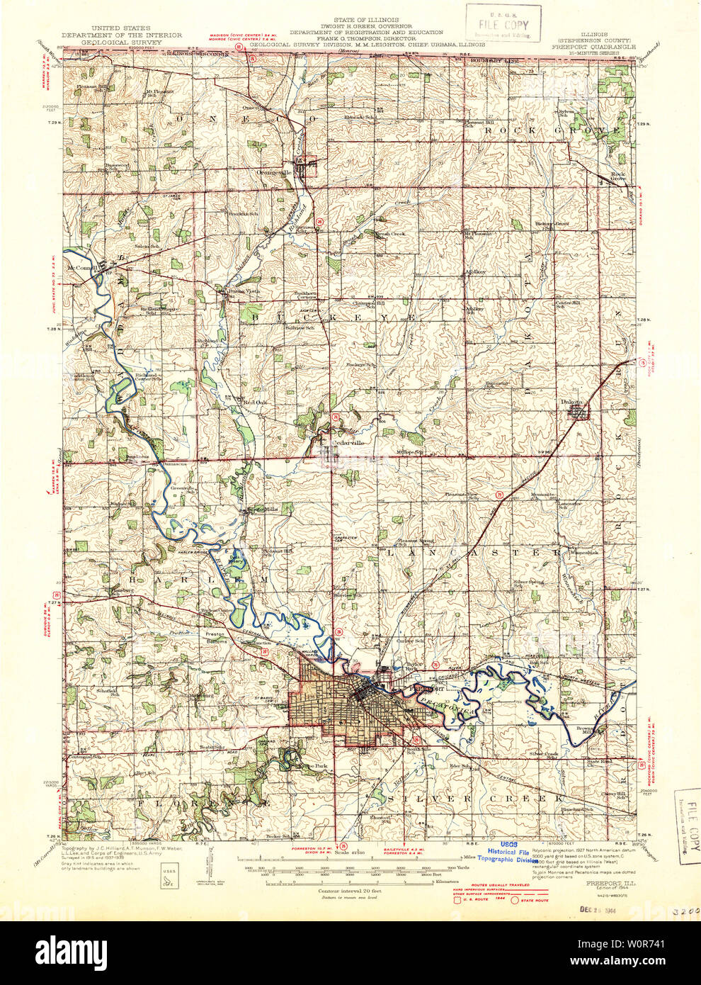 Freeport illinois map hi-res stock photography and images - Alamy