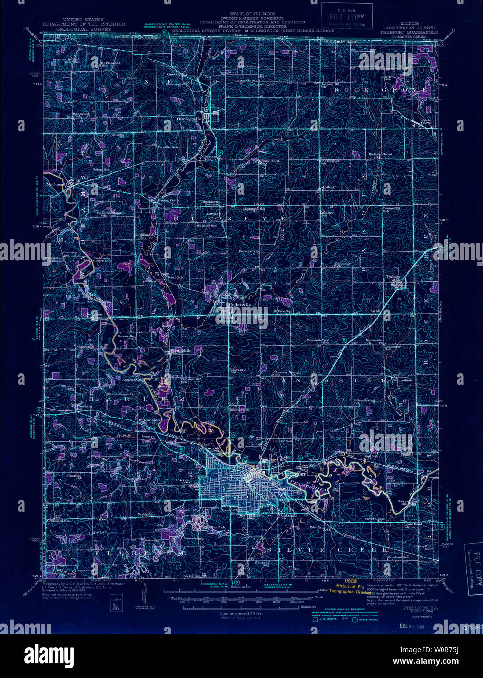 Freeport illinois map hi-res stock photography and images - Alamy