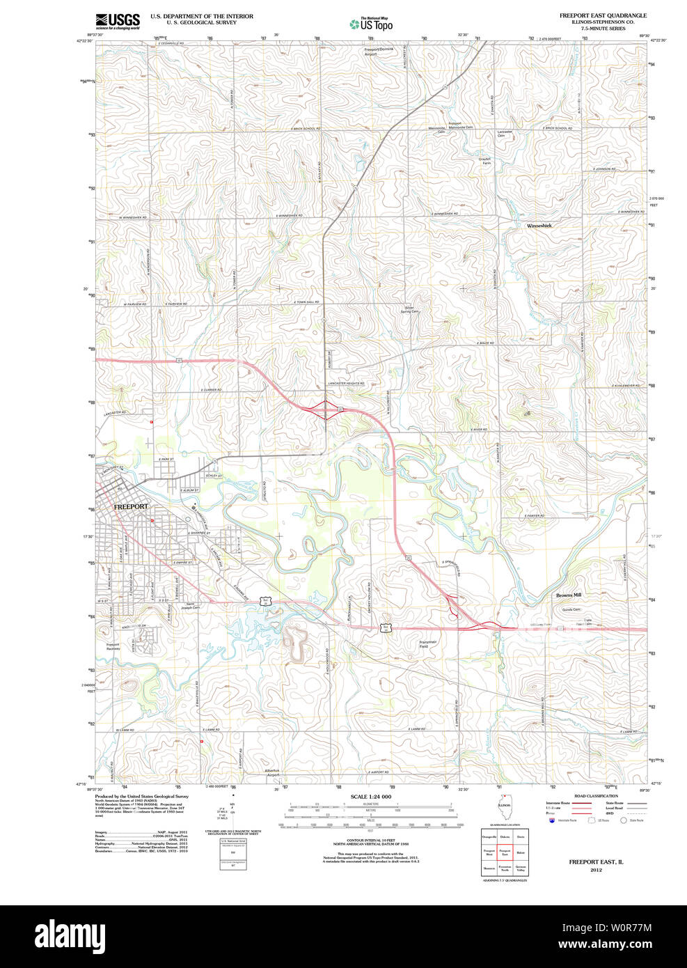 Freeport illinois map hi-res stock photography and images - Alamy