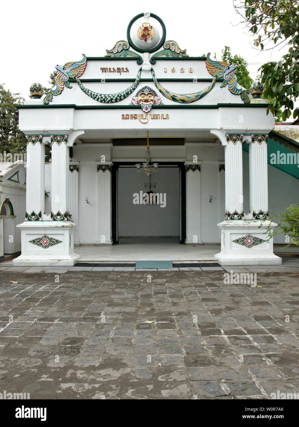 One of many pavilions in Yogyakarta Palace. Yogyakarta Palace, or ...