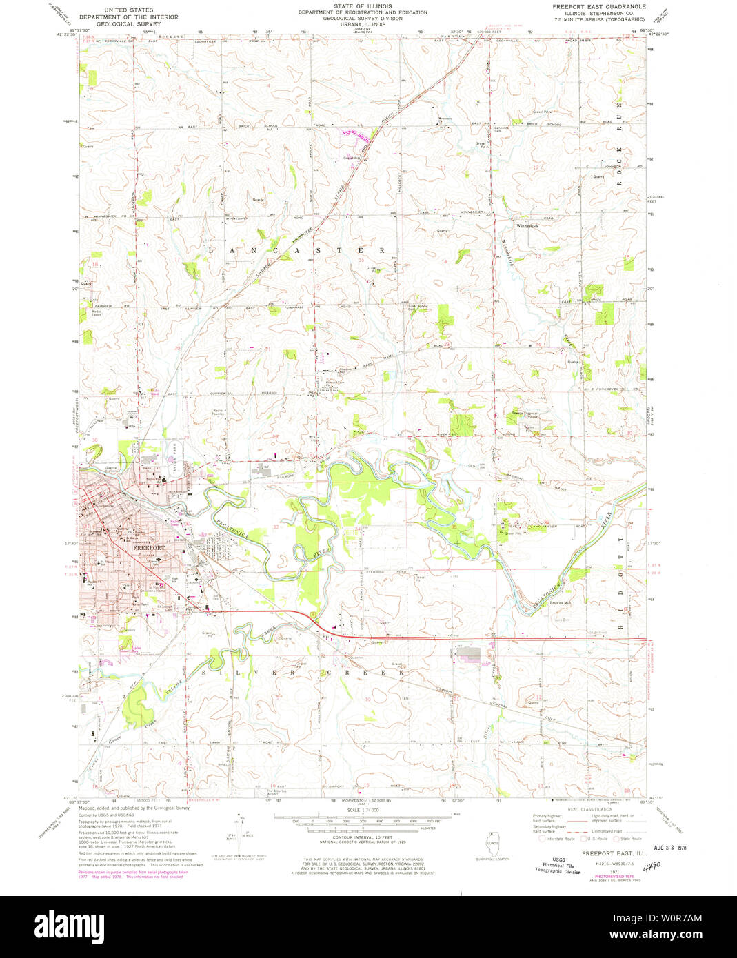 Freeport illinois map hi-res stock photography and images - Alamy