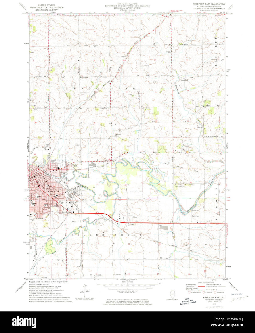 Freeport illinois map hi-res stock photography and images - Alamy
