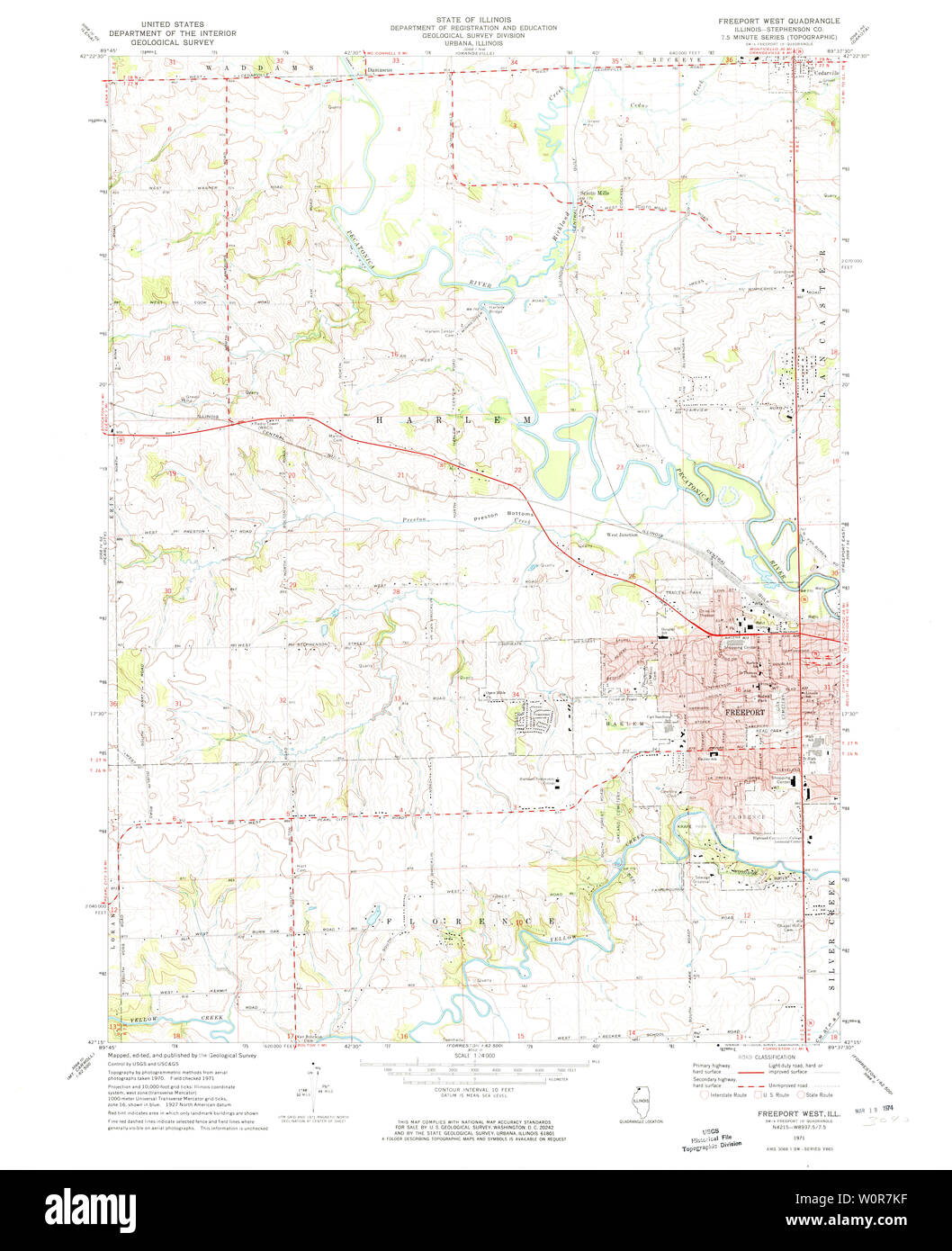 Freeport illinois map hi-res stock photography and images - Alamy