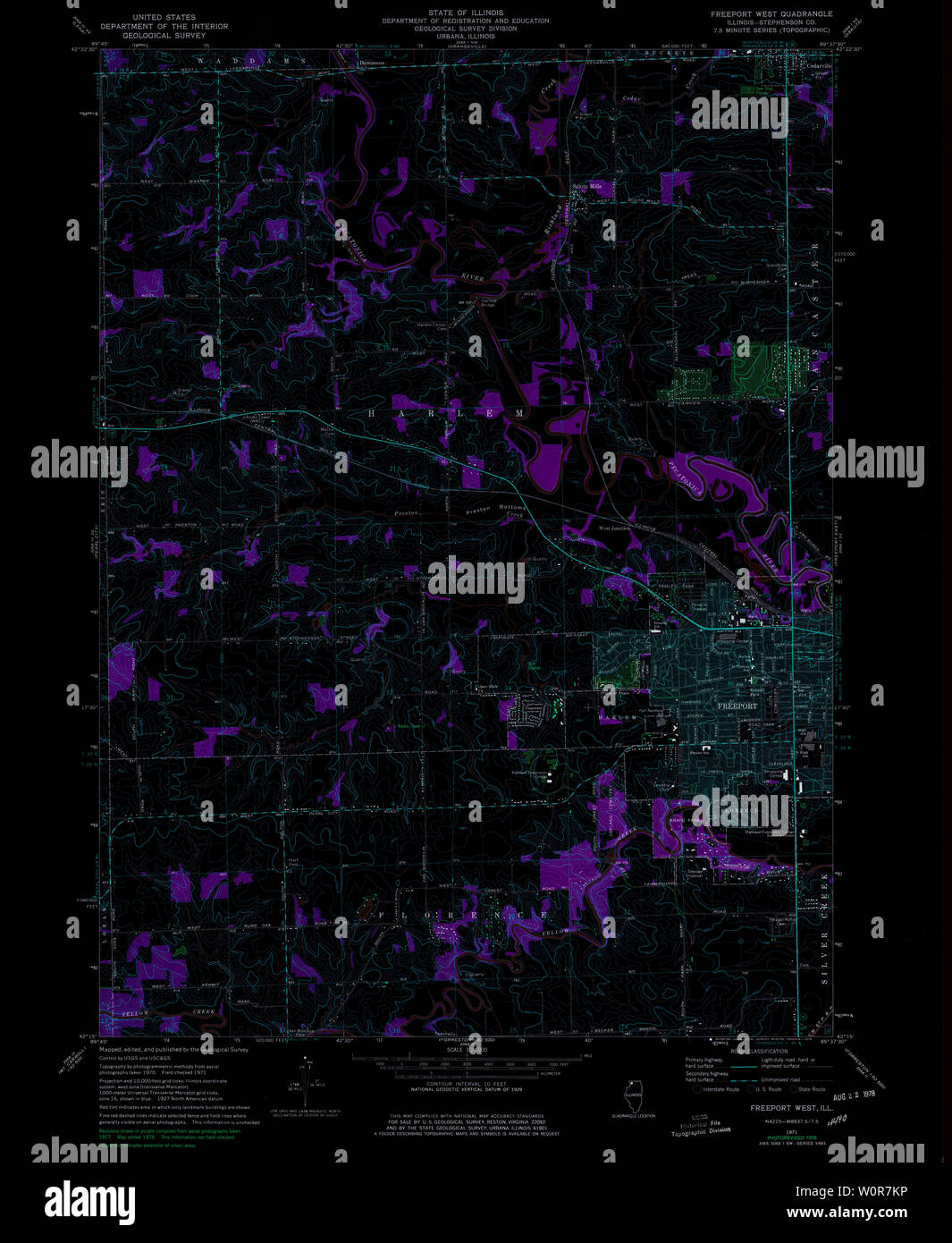 Freeport illinois map hi-res stock photography and images - Alamy