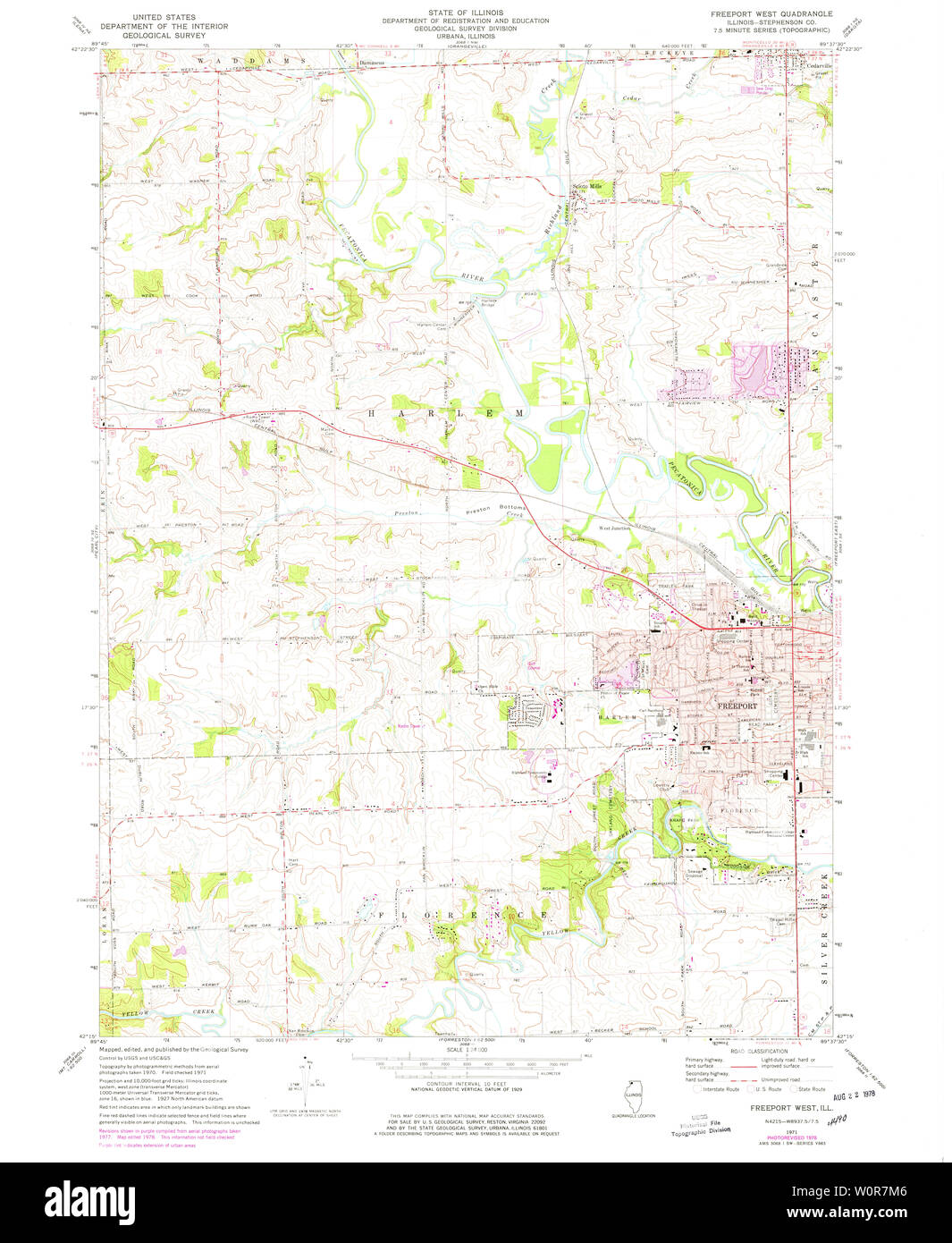 Freeport illinois map hi-res stock photography and images - Alamy