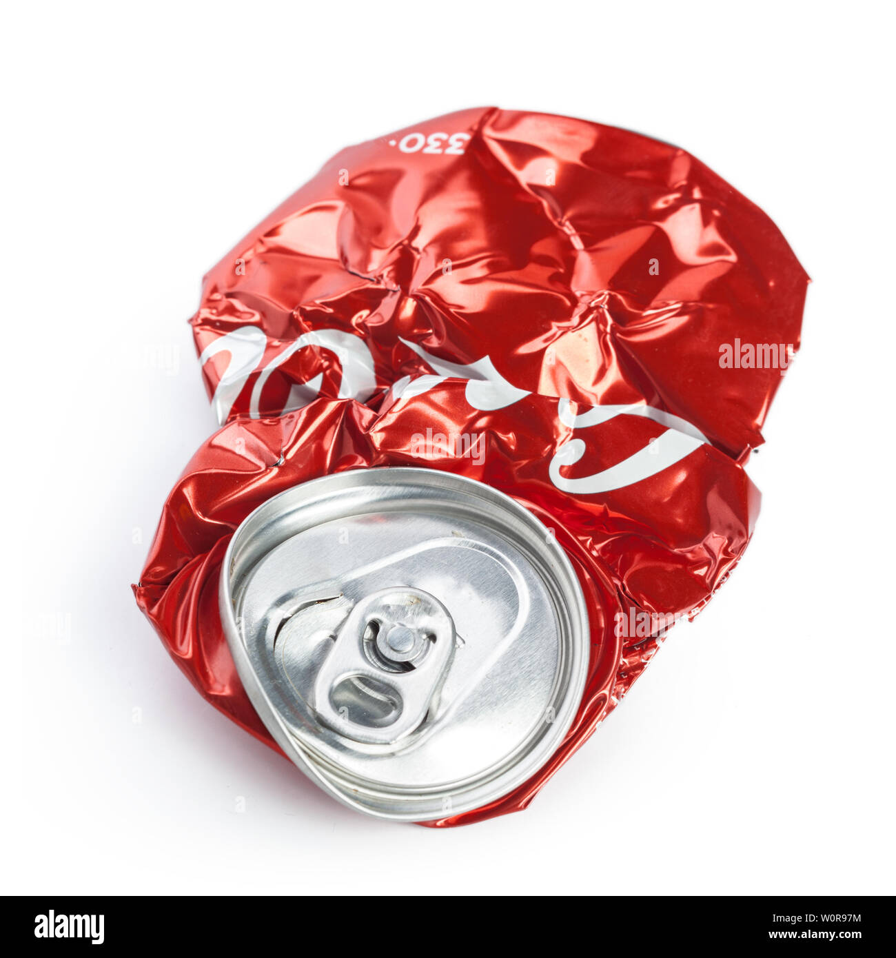 Compressed cans isolated on a white background Stock Photo - Alamy