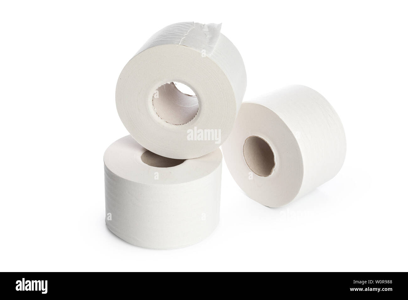 toilet paper on white background Stock Photo - Alamy