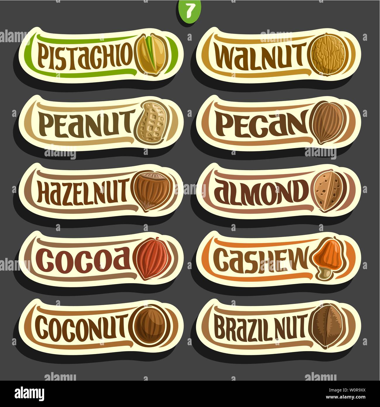 Cocoa chocolate set cartoon Stock Vector Images - Alamy