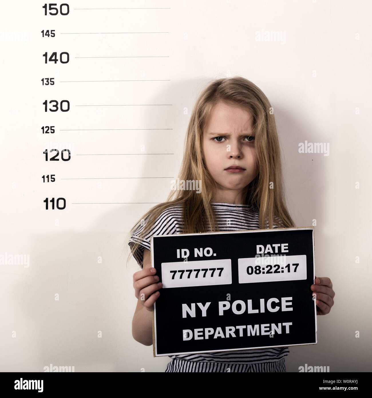 Young beautiful blonde child with a sign, Criminal Mug Shots Stock ...