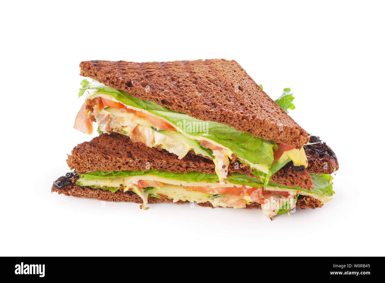 sandwich on white background Stock Photo - Alamy