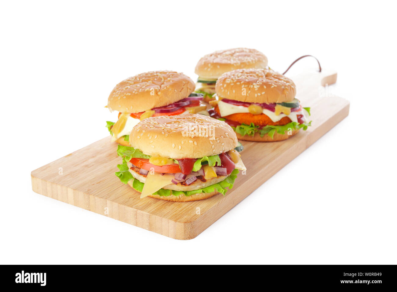 burger on white background Stock Photo - Alamy