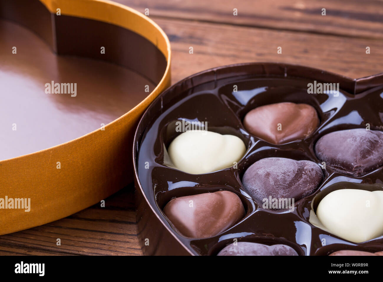 Box heart shaped chocolate hi-res stock photography and images - Alamy